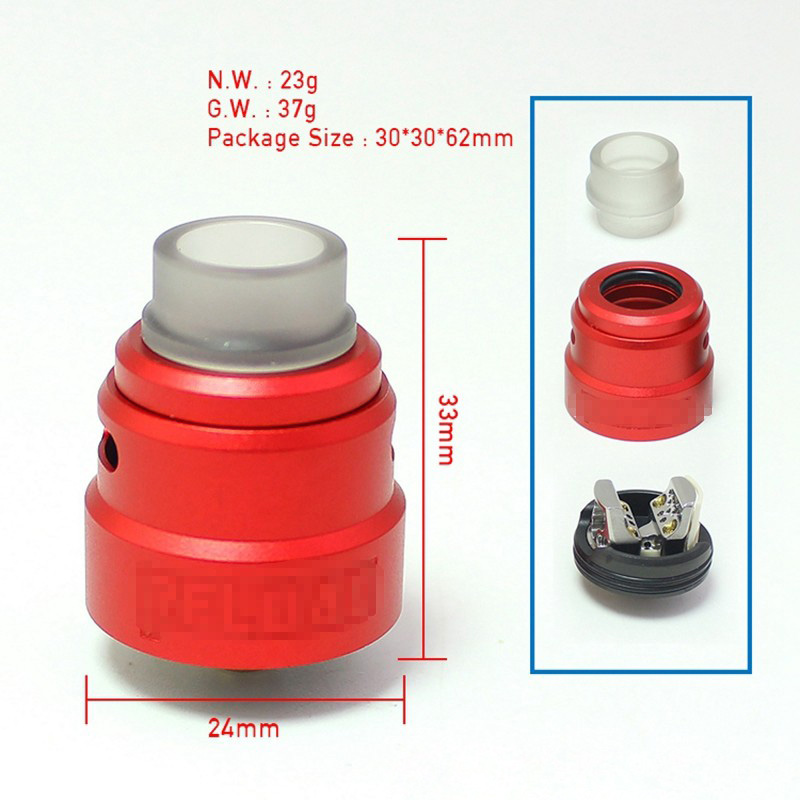 SXK ReLoad S Style RDA Rebuildable Dripping Vape Atomizer - Red, 316 ...