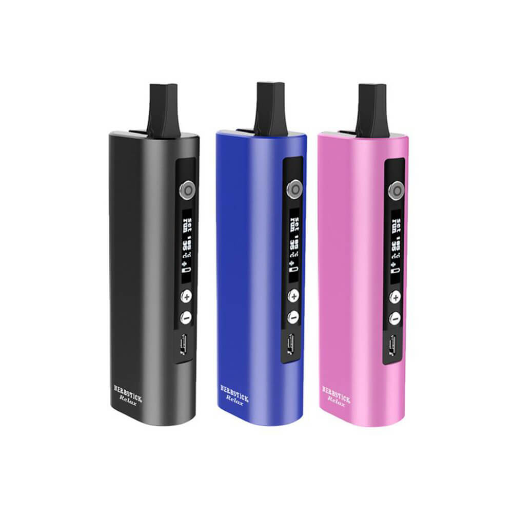 Herbstick Relax Dry Herb Vaporizer,Ceramic 2200mAh Black,Blue,Pink ...