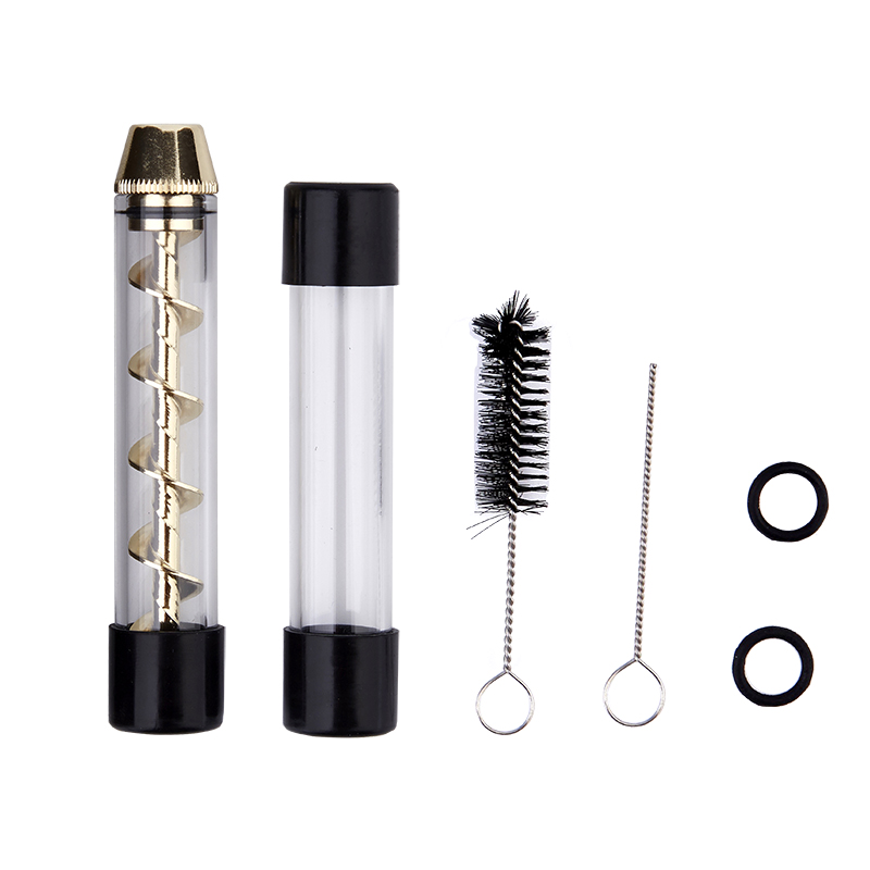 Dry Herb Vape Kit Blunt 7P Twisty Glass Bubbler Smoking Pipe-Silver ...
