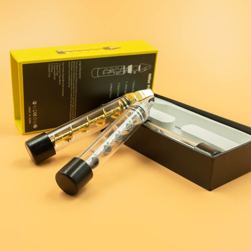 Twisty glass blunt New pipe flat mouthpiece dry herb vape pen - Buy ...