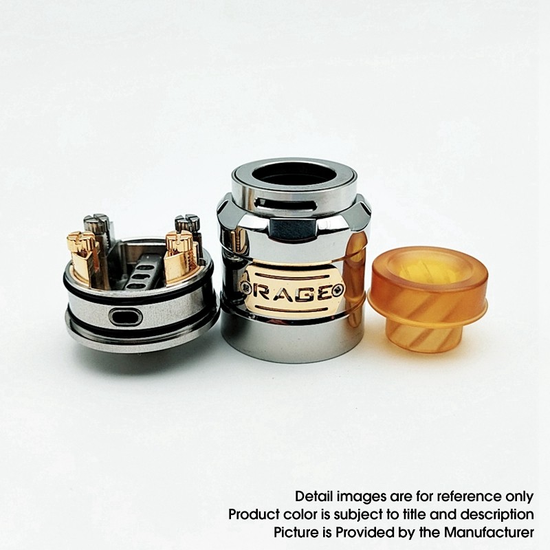 Authentic 5GVAPE Rage RDA Rebuildable Dripping Vape Atomizer w/ BF Pin ...